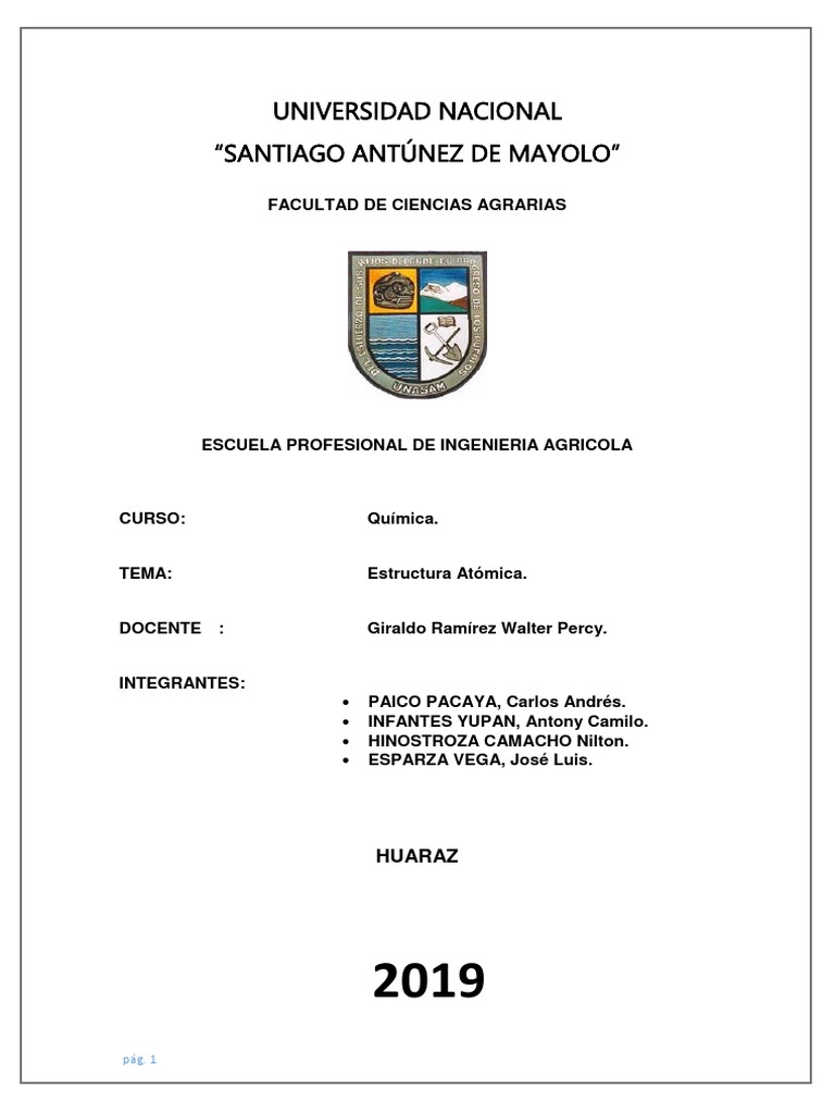 Quimica Estructura Atomica | PDF | Conjuntos de elementos químicos | Sustancias químicas
