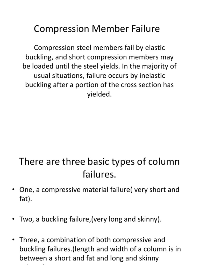 Compression Member Failure | PDF | Buckling | Chemical Product Engineering