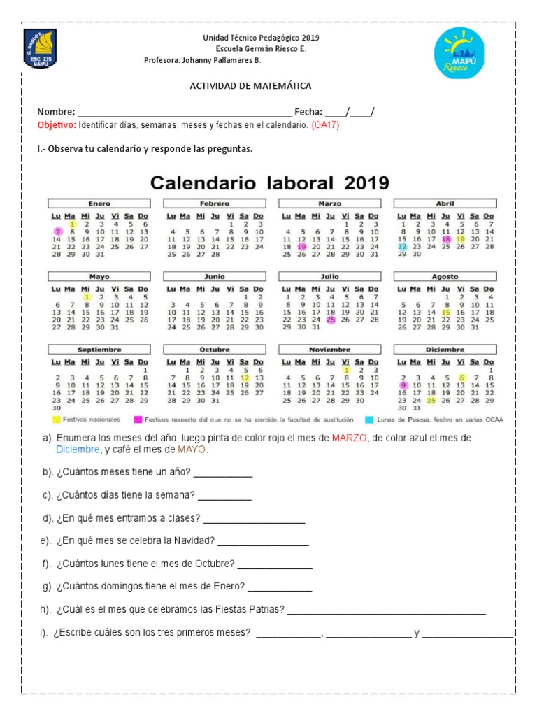 Calendario 2019 | PDF