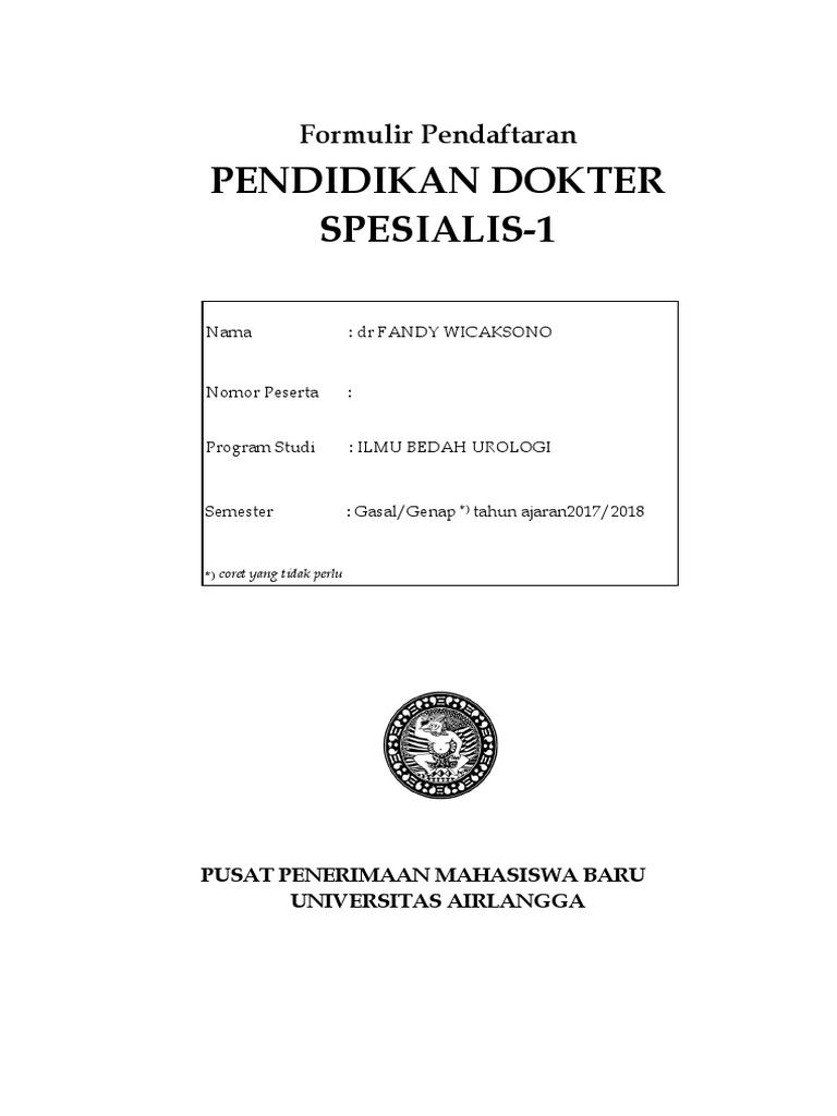 Form Ppds Unair | PDF