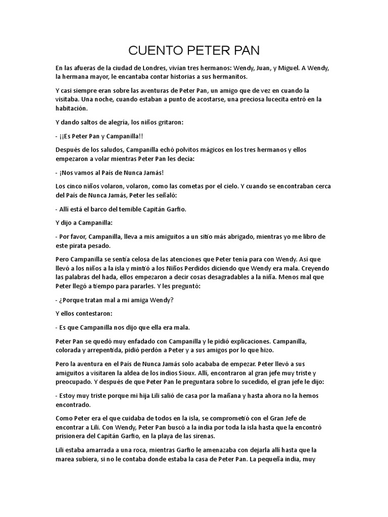 Aventuras de Peter Pan y sus amigos | PDF | Peter Pan | Neverland