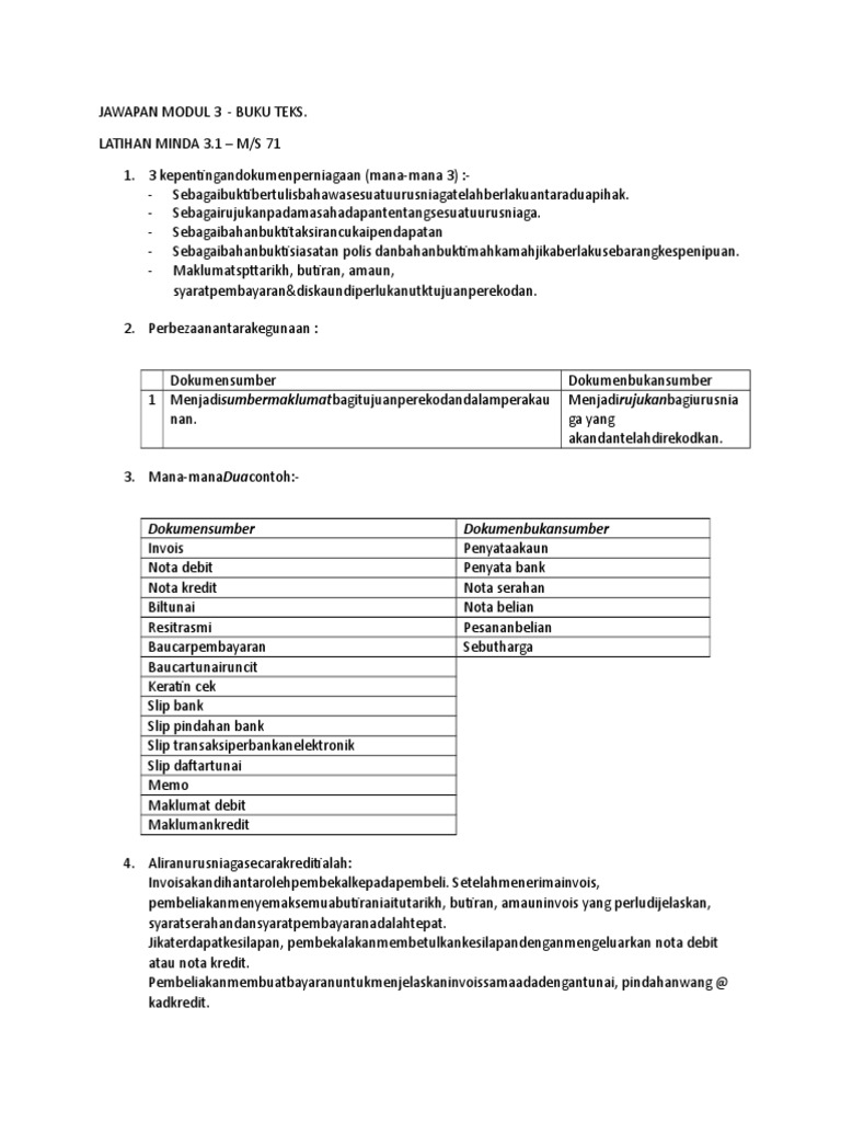 Jawapan Modul 3 | PDF