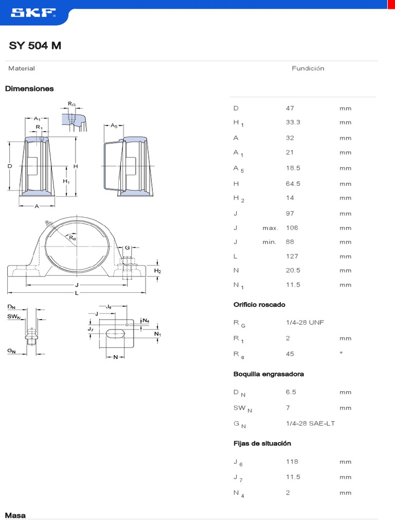 Plummer Block Housings For Y-bearings-SY 504 M | PDF