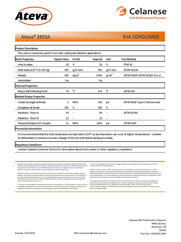 Ateva Eva 2850a | PDF | Hazards | Information