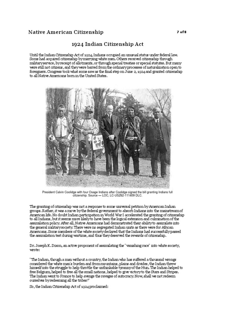 Indian Act | PDF | Native Americans In The United States | Citizenship