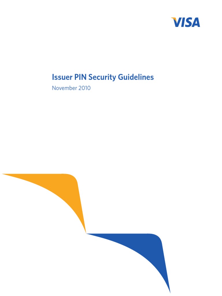 Visa Issuer Pin Security Guideline | PDF | Personal Identification ...