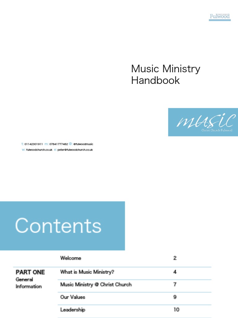 Music Ministry Handbook | PDF | Sermon | Hymns