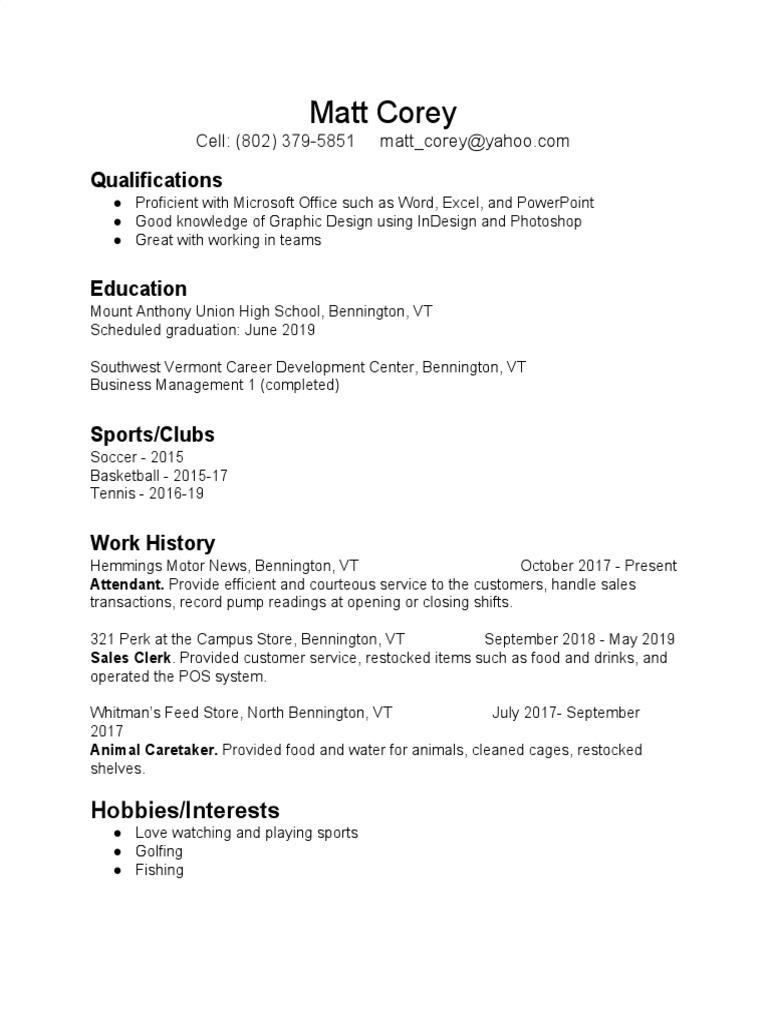 George M Corey - Resume | PDF