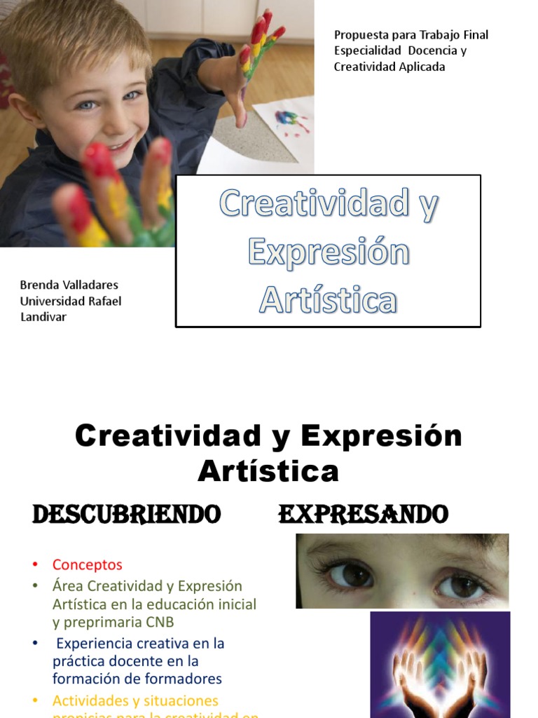 Creatividad y Expresión Artística Propuesta para LA GUIA Final | PDF ...