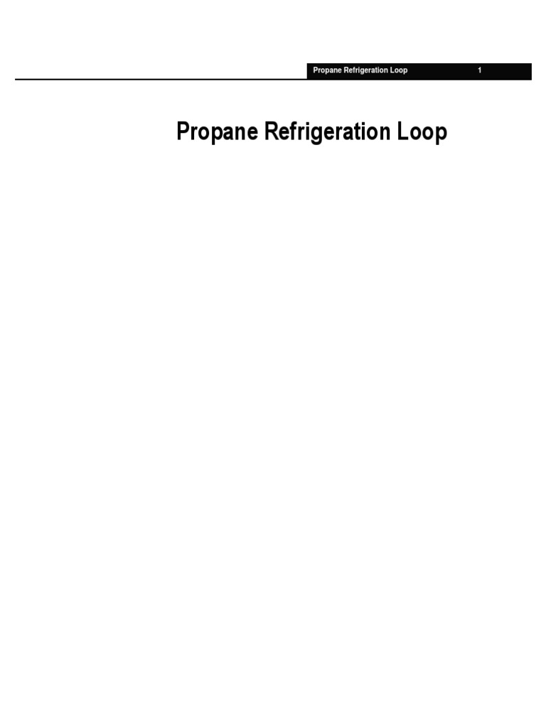 Propane Refrigeration Loop Simulation Guide | PDF | Enthalpy | Menu ...