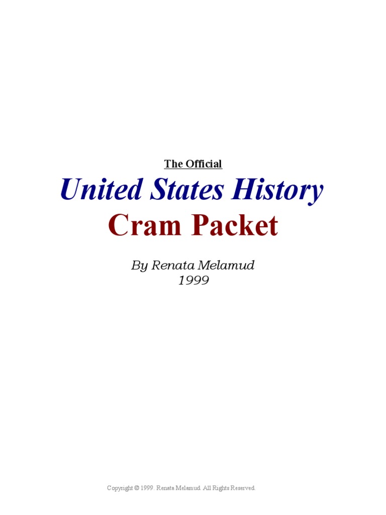 United States History: Cram Packet | PDF | American Civil War | Abraham ...