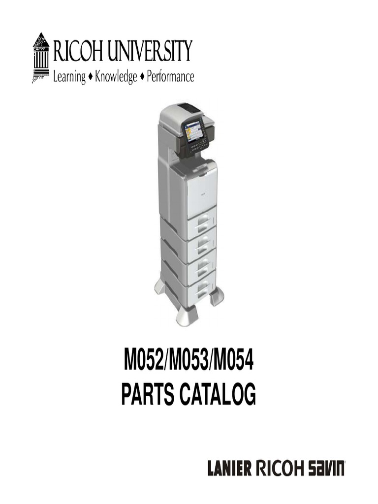 M052/M053/M054 Parts Catalog | PDF | Belt (Mechanical) | Manufactured Goods