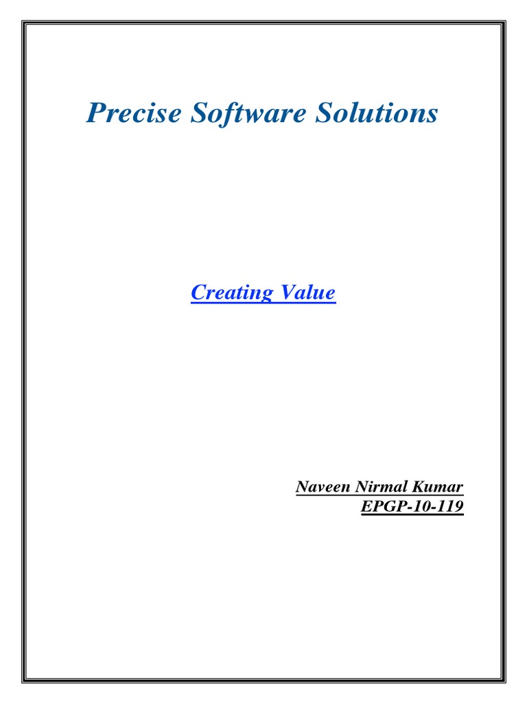 Precise Software Solutions - EPGP - 10 - 119 PDF | PDF | Pricing | Sales