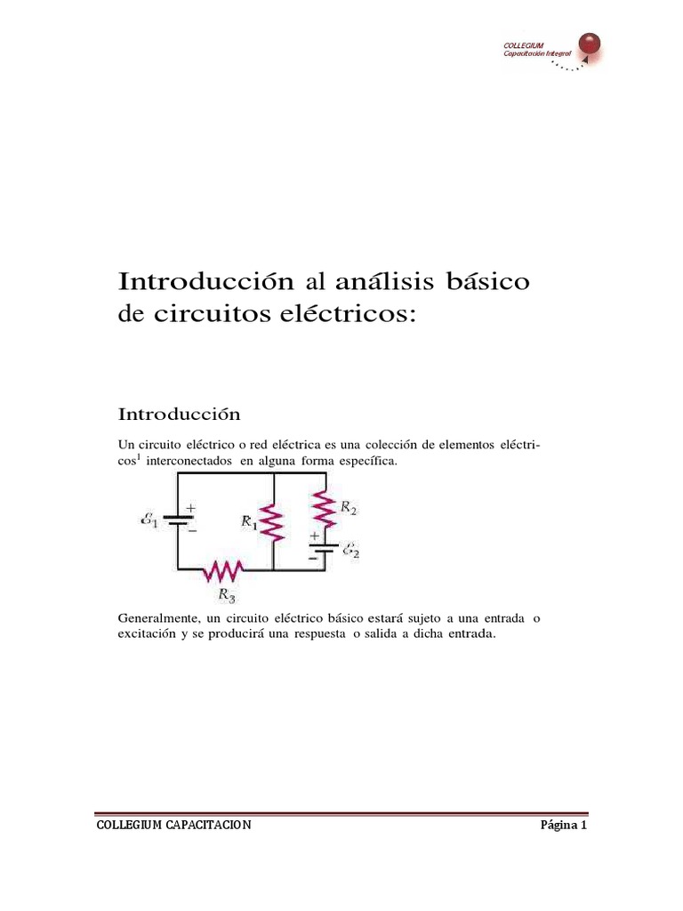Introducción al análisis básico de circuitos eléctricos | PDF | Corriente eléctrica ...