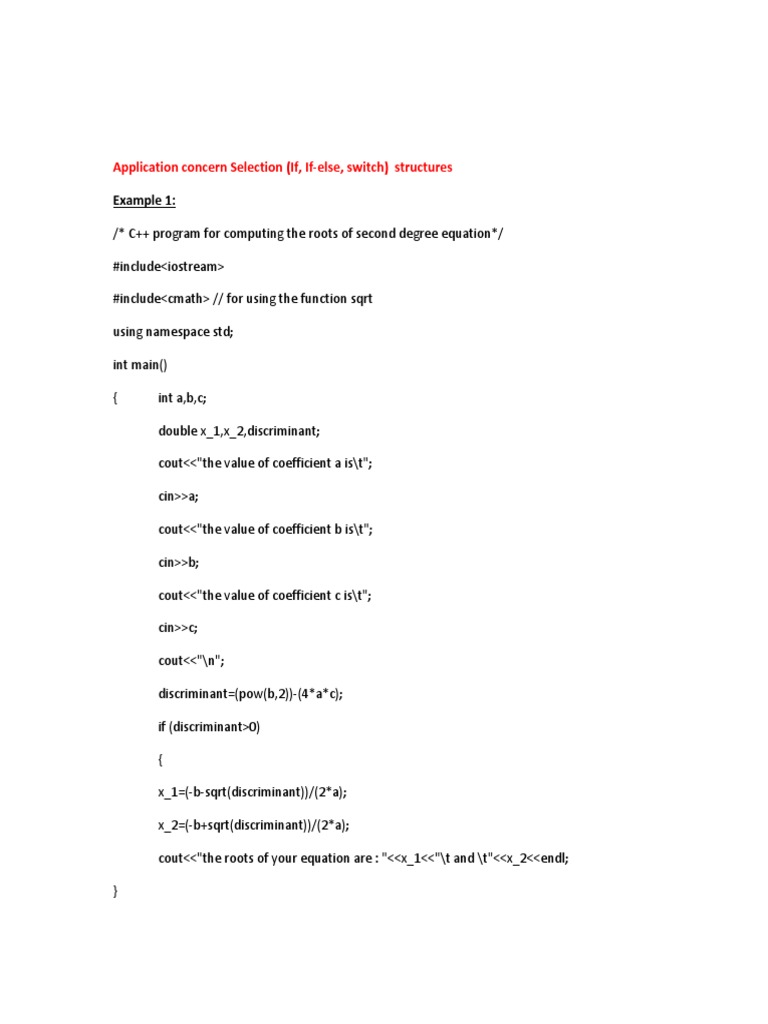 Application Concern Selection and Repetition Structures | PDF | Summation | Integer (Computer ...