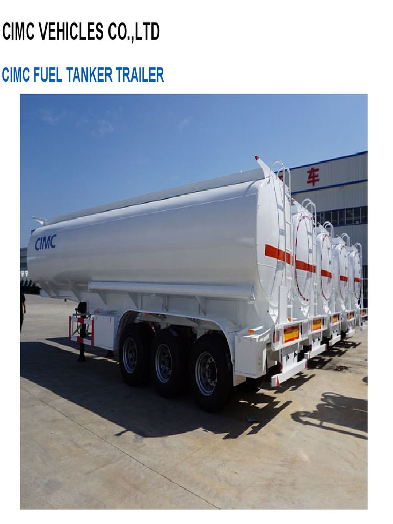 Cimc Vehicles Co.,Ltd: Cimc Fuel Tanker Trailer | PDF | Suspension (Vehicle) | Oil Tanker
