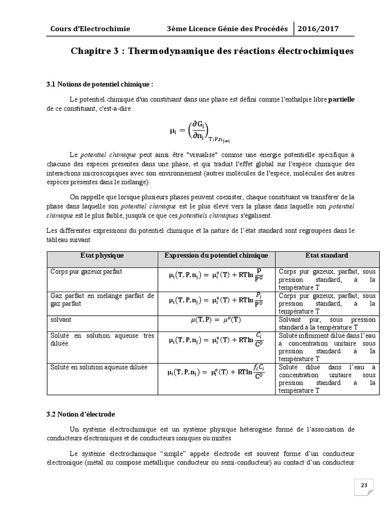 Electrochimie | PDF | Électrochimie | Phase (thermodynamique)