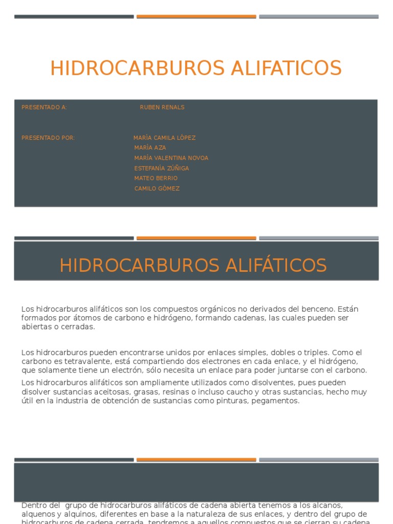 Hidrocarburos Alifaticos | PDF | Hidrocarburos | Química
