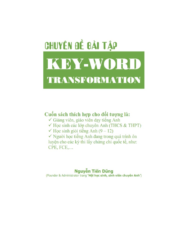 Sach Luyen Keyword Transformation Cuc Hay | PDF