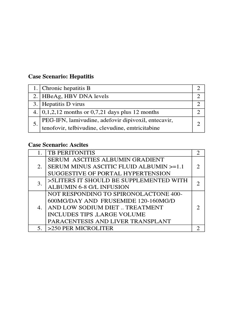 Abdomen OSCE (Keys) | PDF | Hepatitis | Liver
