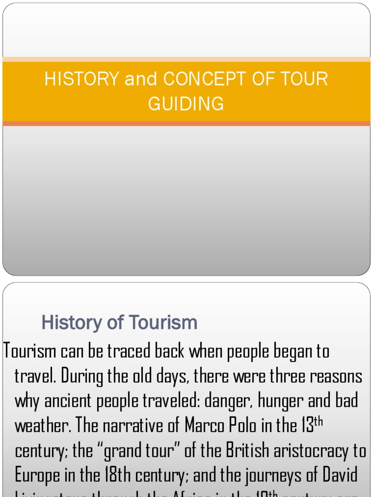 History of Tour Guiding | PDF | Tourism | Economies