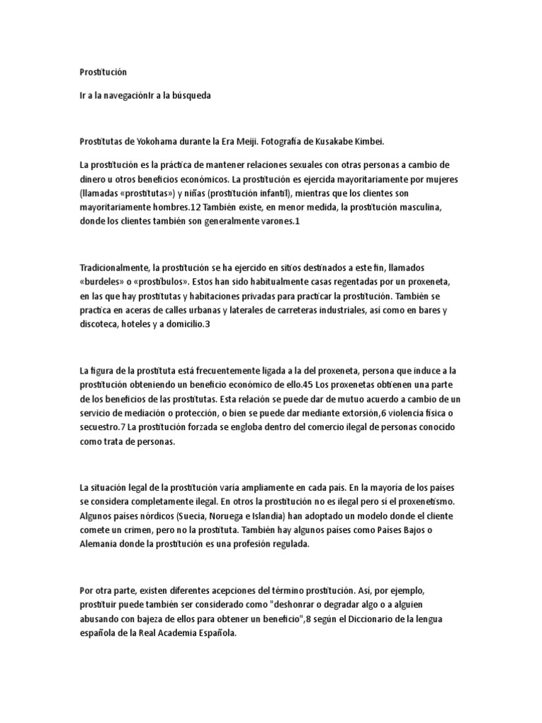 La Prostitucion Pdf Prostitución Industria Del Sexo
