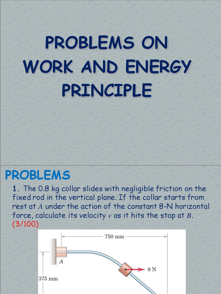 G15 - Dynamics - Work and Energy - Problems | PDF | Mass | Force