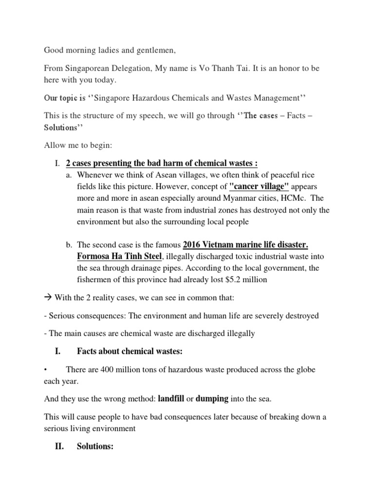 Singapore - Script | PDF | Environment | Waste