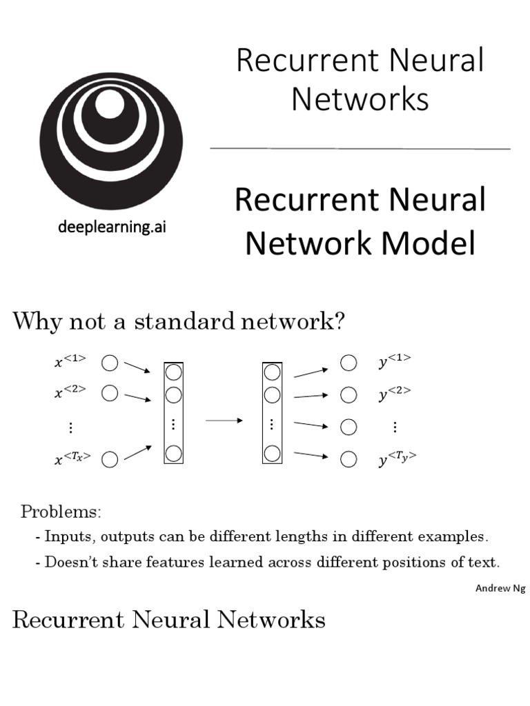RNNs Explained by Andrew Ng | PDF | Knowledge Representation ...