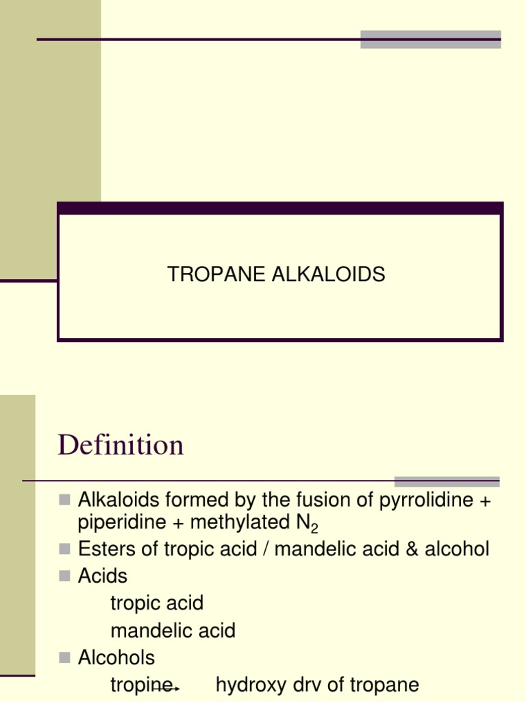 Tropane Alkaloids | PDF | Horticulture And Gardening | Plants