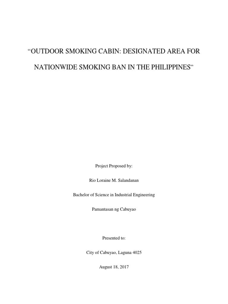 Project Proposal | PDF | Smoke | Tobacco Smoking