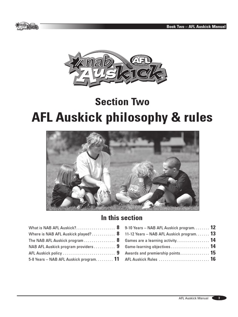 Auskick Rules | PDF | Australian Rules Football | Games Of Physical Skill