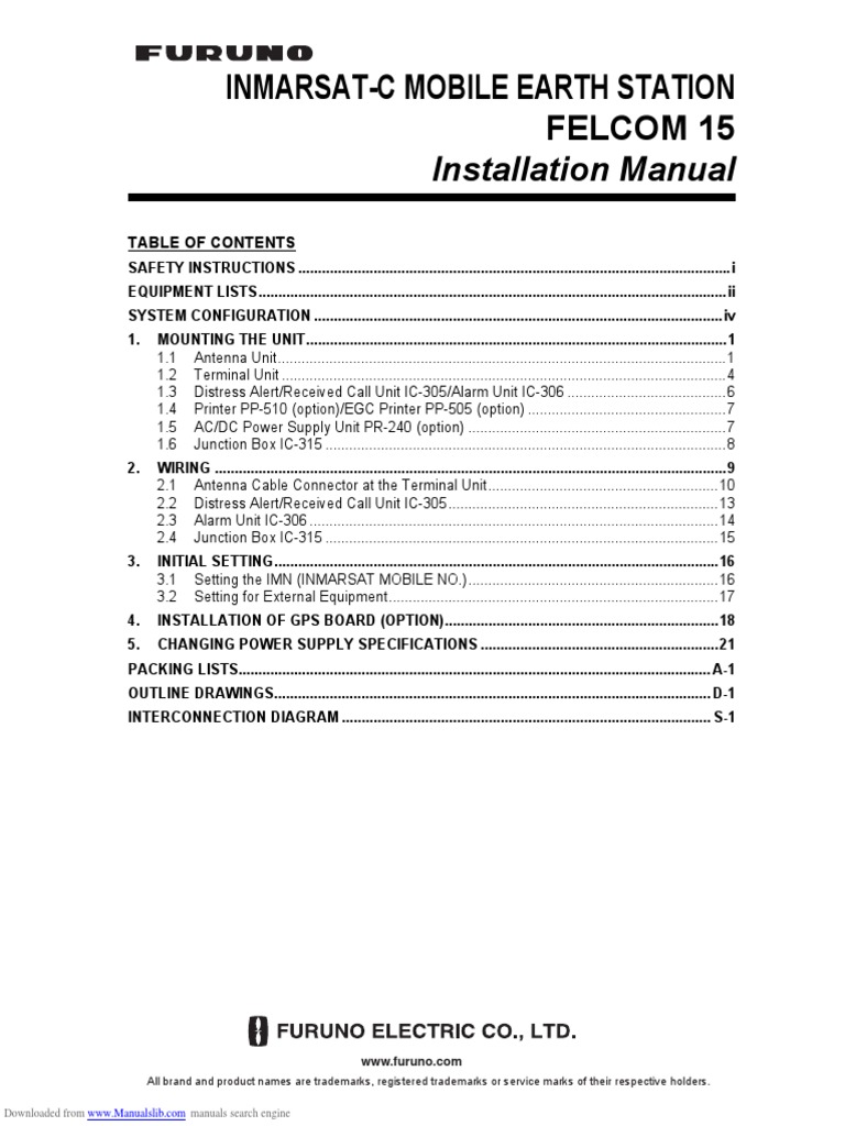 Felcom - 15 Installation Manual | PDF | Coaxial Cable | Fuse (Electrical)