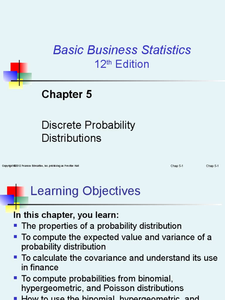 Chapter 5 Discrete Probability Distributions | PDF | Probability ...