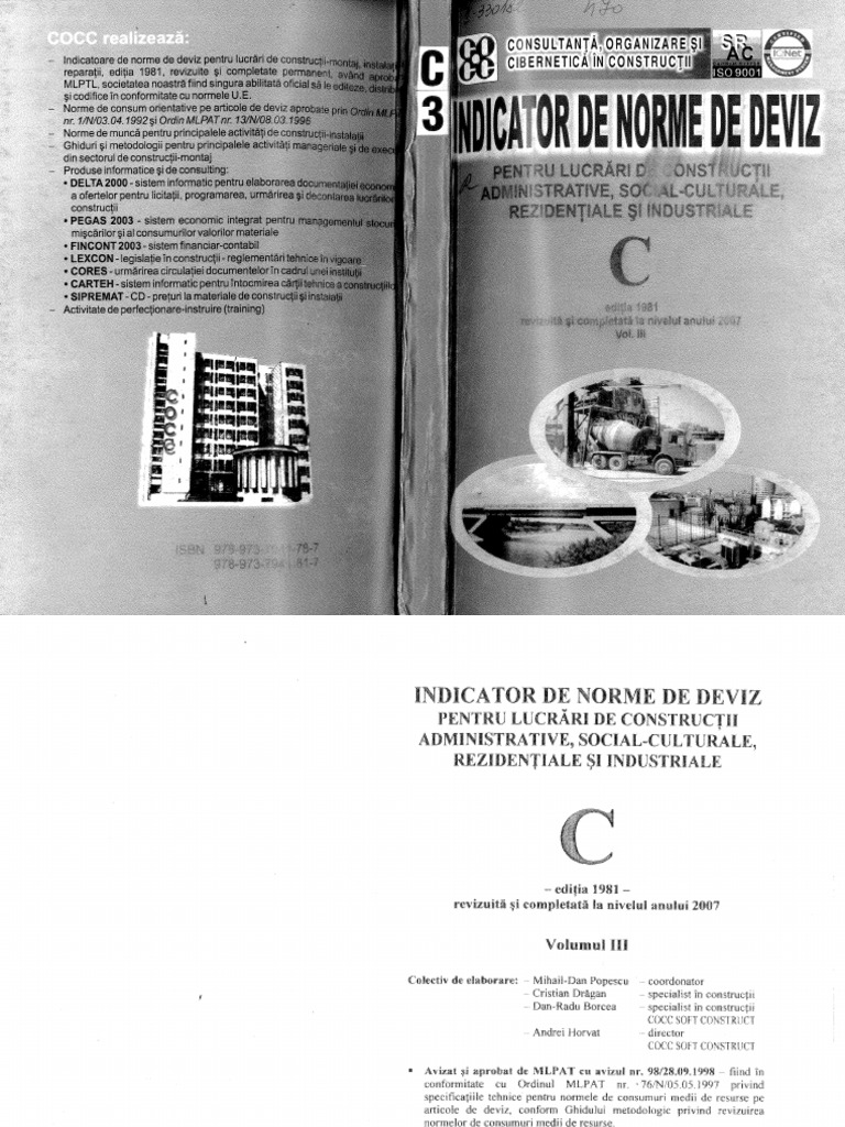Indicator Norme Deviz C Vol III | PDF