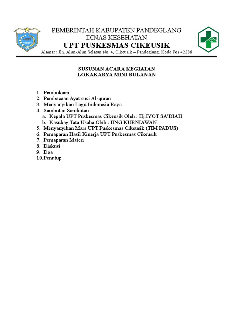 Susunan Acara Lokbul | PDF