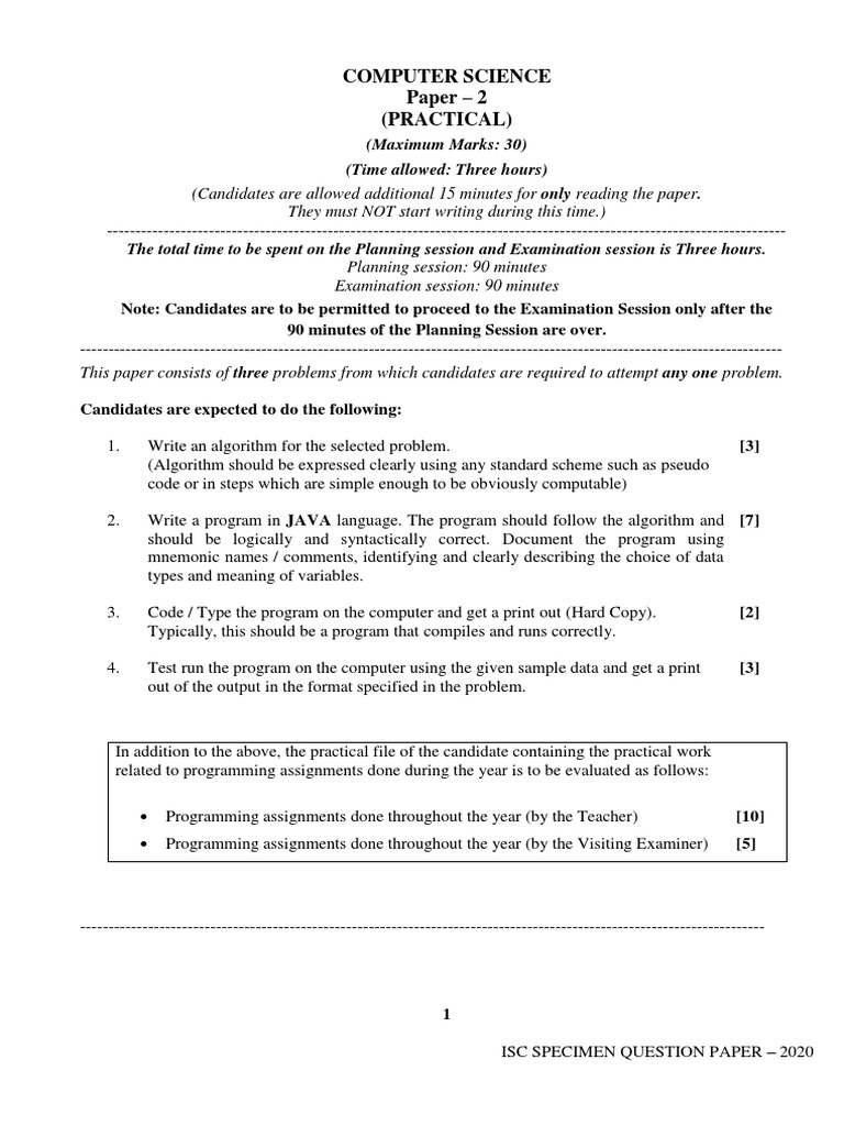 Computer Science Paper 2 | PDF | Computer Program | Programming