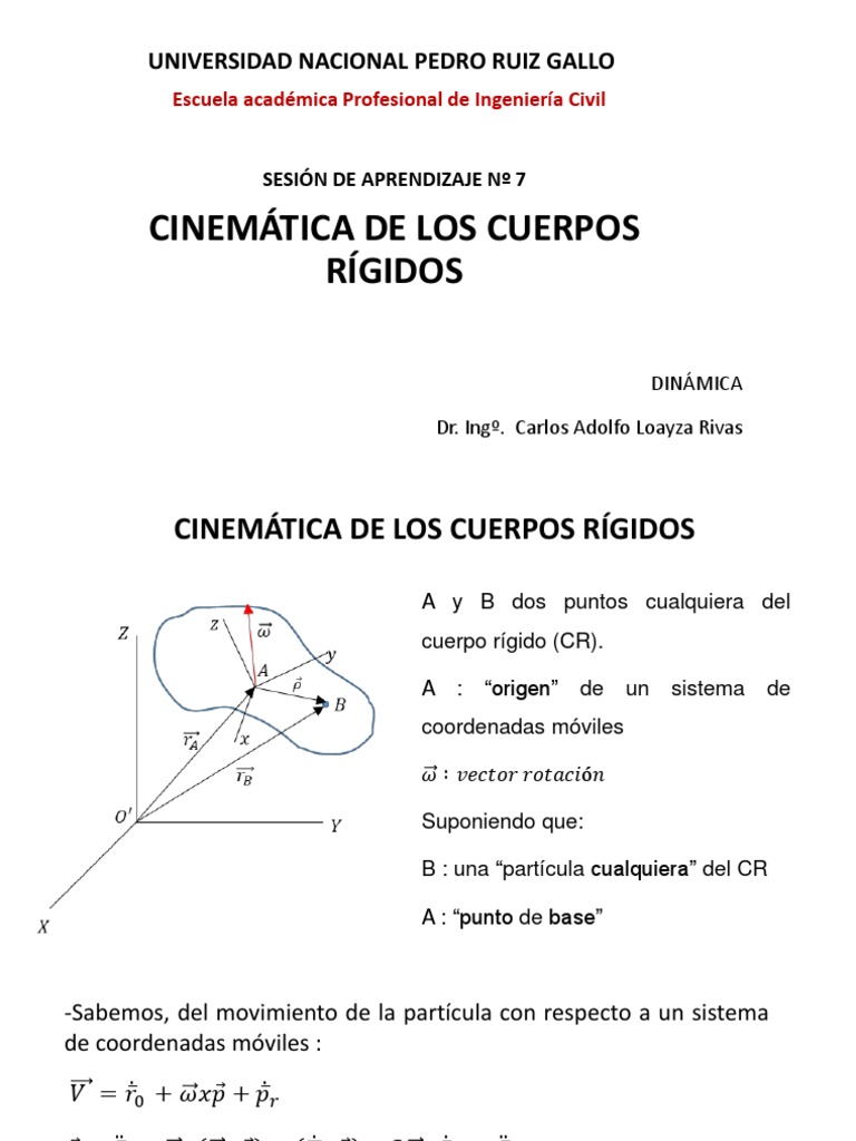 Cinematica Del Cuerpo Rigido | PDF | Movimiento (física) | Cinemática
