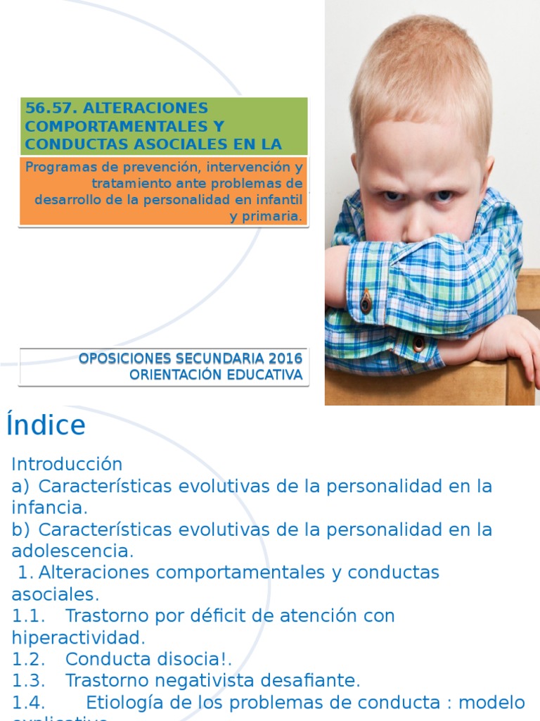 56 57 Alteraciones Graves de Conducta PDF | PDF | Desorden hiperactivo y deficit de atencion ...