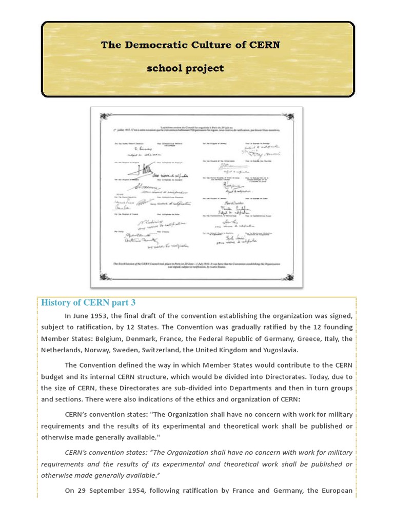 Tdcocern Cern History Part 3 Eng | PDF | Government