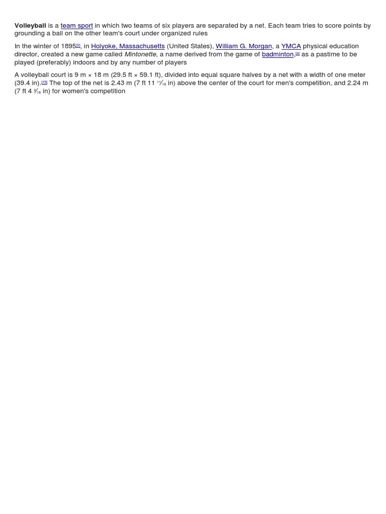 Volleyball | PDF