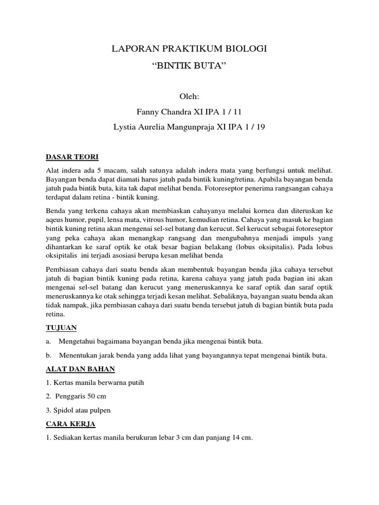 Biologi Bintik Buta | PDF