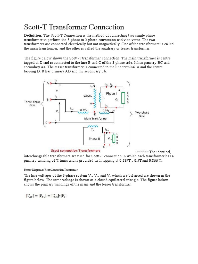 Scott Connected Transformer | PDF | Transformer | Electronic Engineering