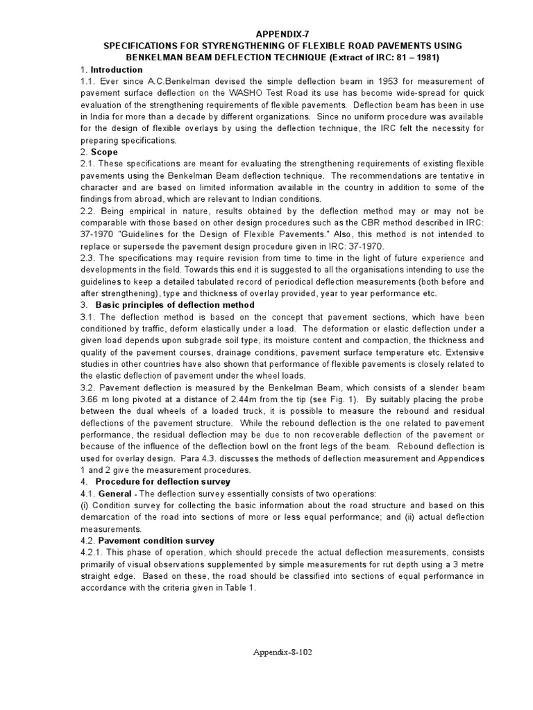 Appendix-7 (IRC 81-1981) | PDF | Road Surface | Road