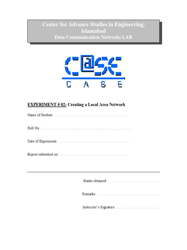 Configuring a Local Area Network: An Experiment Report on Creating a LAN Using IP Addresses ...
