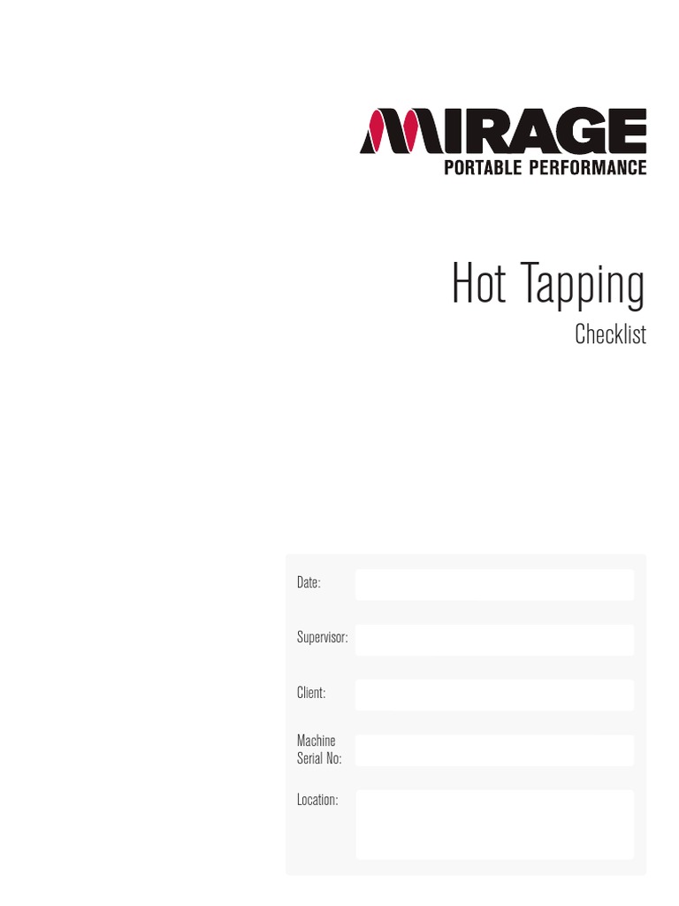 A Comprehensive Hot Tapping Checklist for Ensuring Safety | PDF | Valve ...