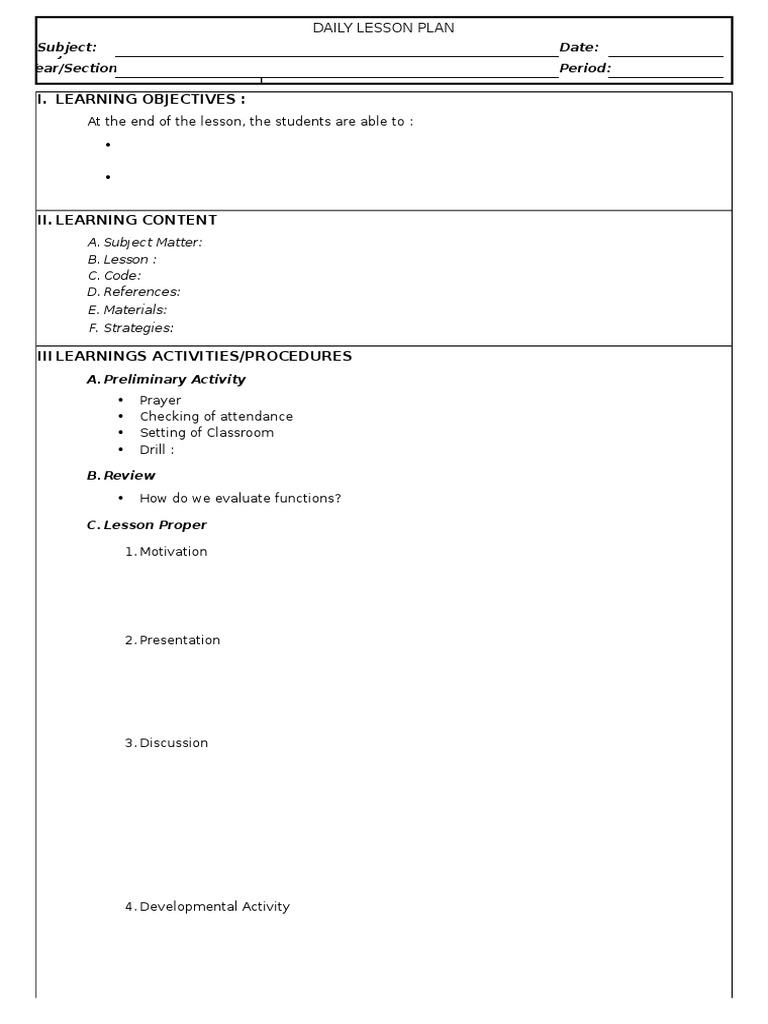 At The End of The Lesson, The Students Are Able To: - : I. Learning ...