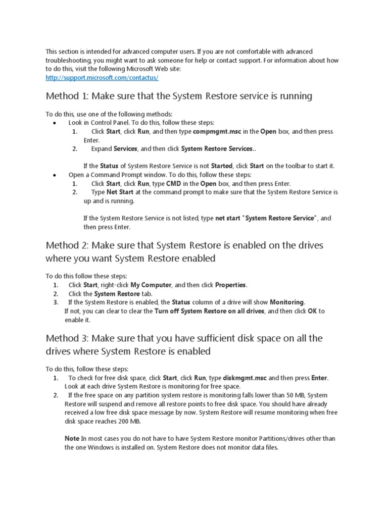System Restore Methods | PDF | Booting | Disk Storage