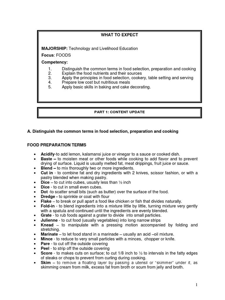 TLE Foods | PDF | Breads | Nutrients