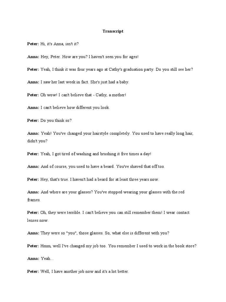 Youve Changed - Transcript | PDF